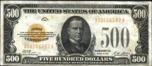 Gold Certificates $500 Dollar Bill Value Chart, Serial Number Lookup ...