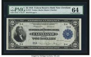 Federal Reserve Bank Notes $2 Dollar Bill Value Chart, Serial Number ...