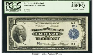 Federal Reserve Bank Notes $1 Dollar Bill Value Chart, Serial Number ...