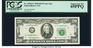 1990 $20 Federal Reserve Notes Values (Star, Fancy SN#, Error & More ...