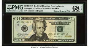2017 $20 Federal Reserve Notes Values (Star, Fancy SN# & More) - Serial ...